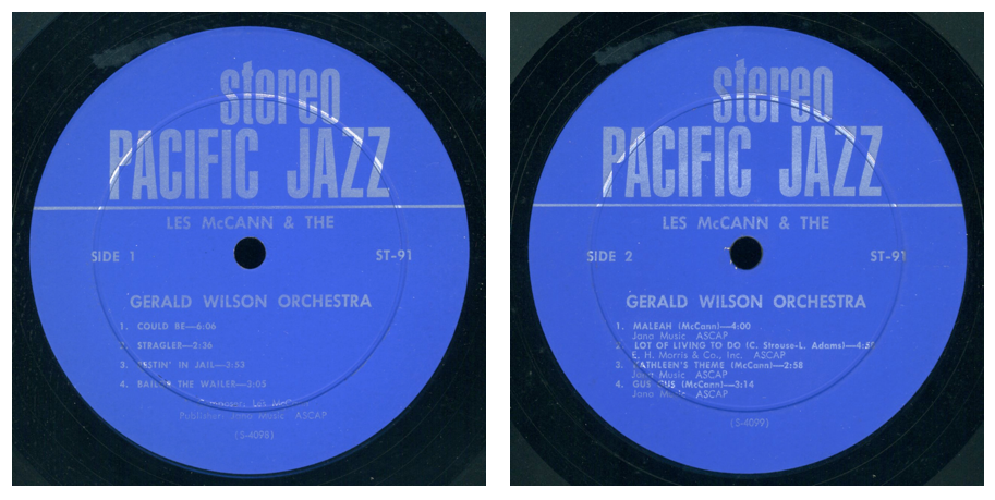 PACIFIC JAZZ / WORLD PACIFIC LABELOGRAPHY